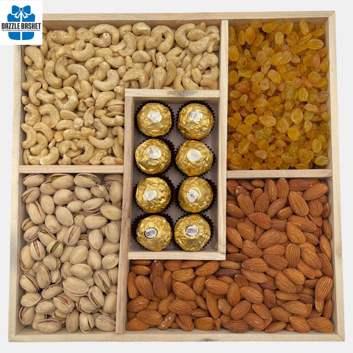 Nut & Candy Gift Tray: Nut Fest – Dazzle Basket